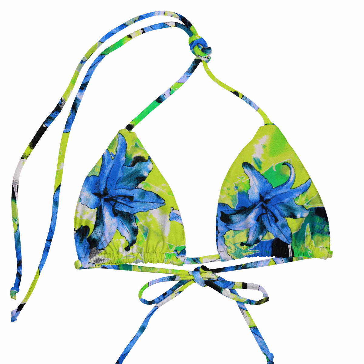 Seamless Triangle Top - Neon Hibiscus – Yasmin Swimwear